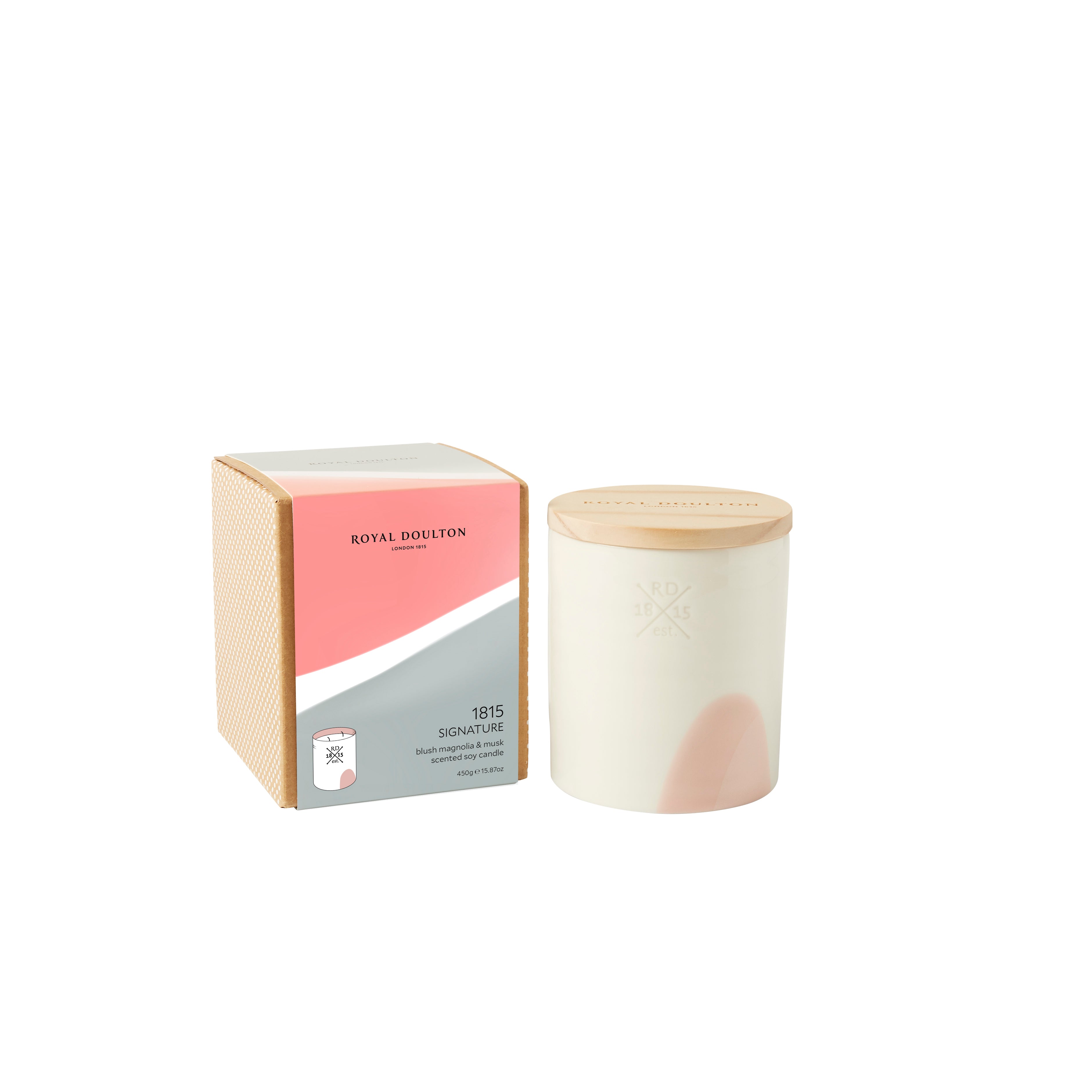 Signature Blush Magnolia & Musk Candle 450g – Royal Doulton Fragrances